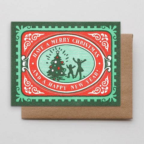 Festive Christmas Stamp Card – Ruby Press Mercantile