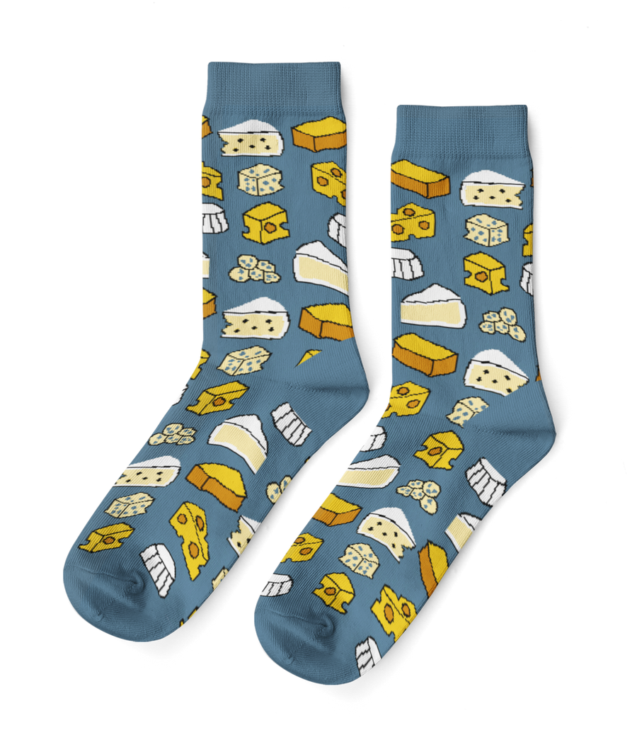 L Cheese Adult Crew Socks by Yellow Owl Workshop – Ruby Press Mercantile