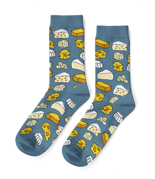 L Cheese Adult Crew Socks by Yellow Owl Workshop – Ruby Press Mercantile