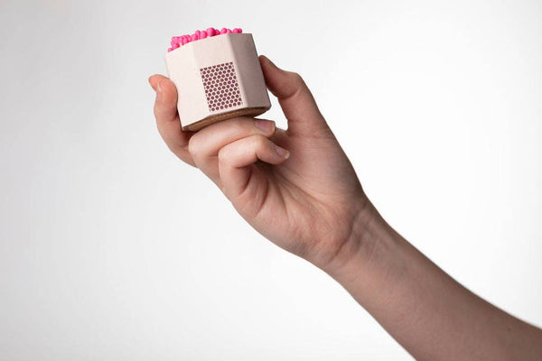 Pale Pink Match Match Holder w/ Striker & Lavender Matches by Tenn Pra ...