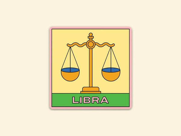 Sticker : Zodiac Libra – Ruby Press Mercantile