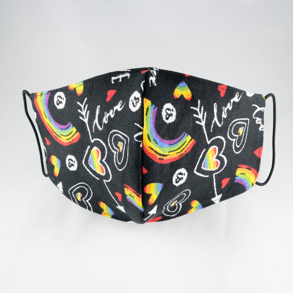 Kids Rainbow Love Face Mask – Ruby Press Mercantile